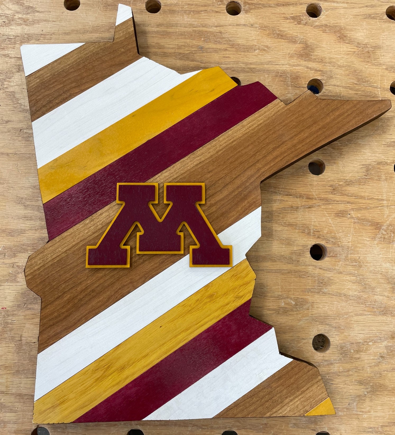 Minnesota Souvenir Wood State Sign Minnesota Gophers Sports Team Plaque ...