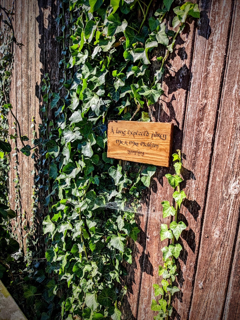 Handmade LOTR Wedding Gift | Personalized Oak Anniversary Sign - Etsy