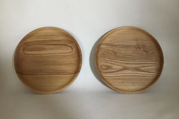 11 Inch Ash Wood Plates Wooden Serving Plates Wooden | Etsy