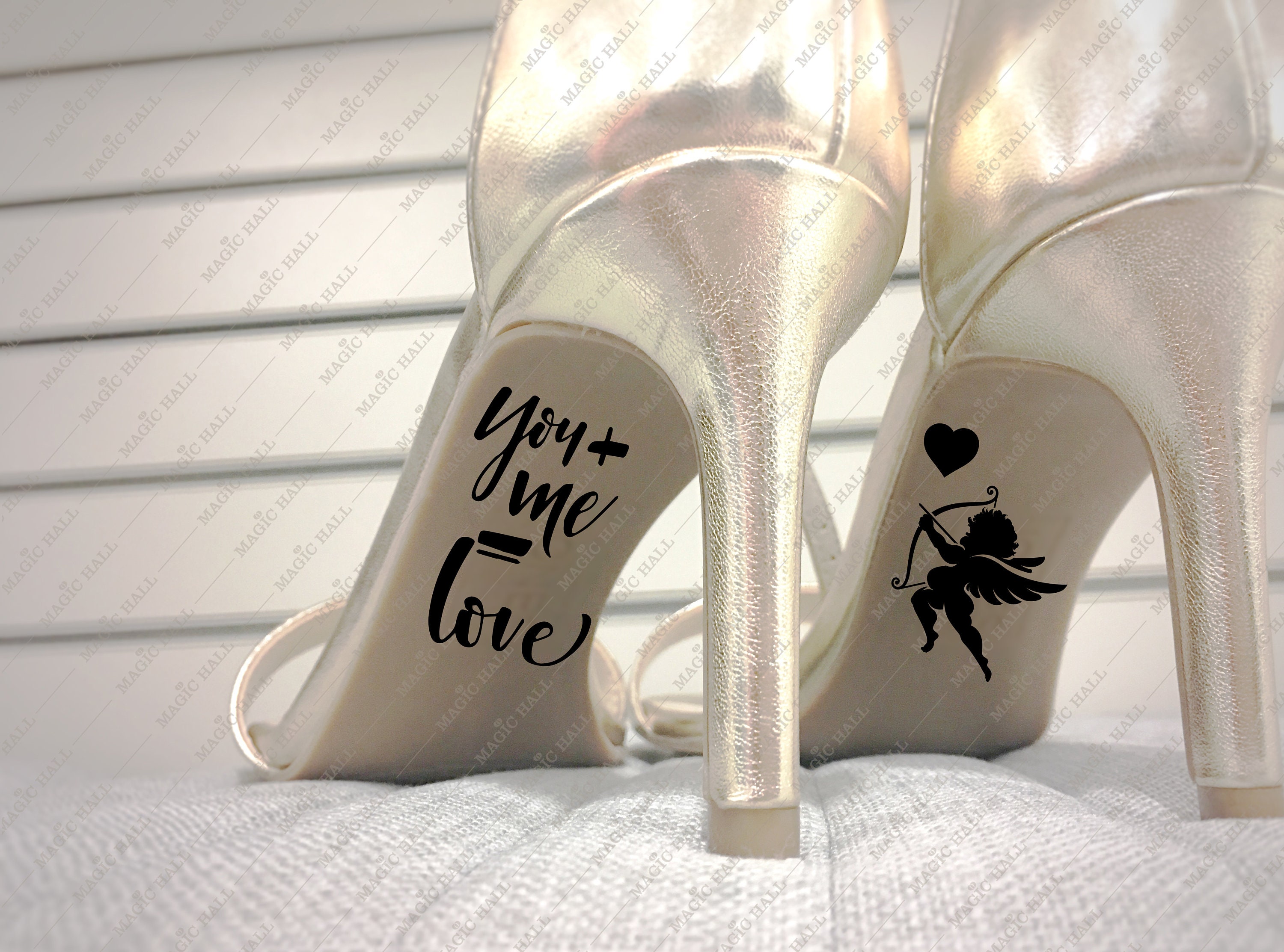 CUPID YOU ME Love Shoes Decals Marriage Waterproof 2 - Etsy Singapore