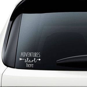 CAR VINYL DECAL Adventures Car Window Decal Water Bottle Mug - Etsy