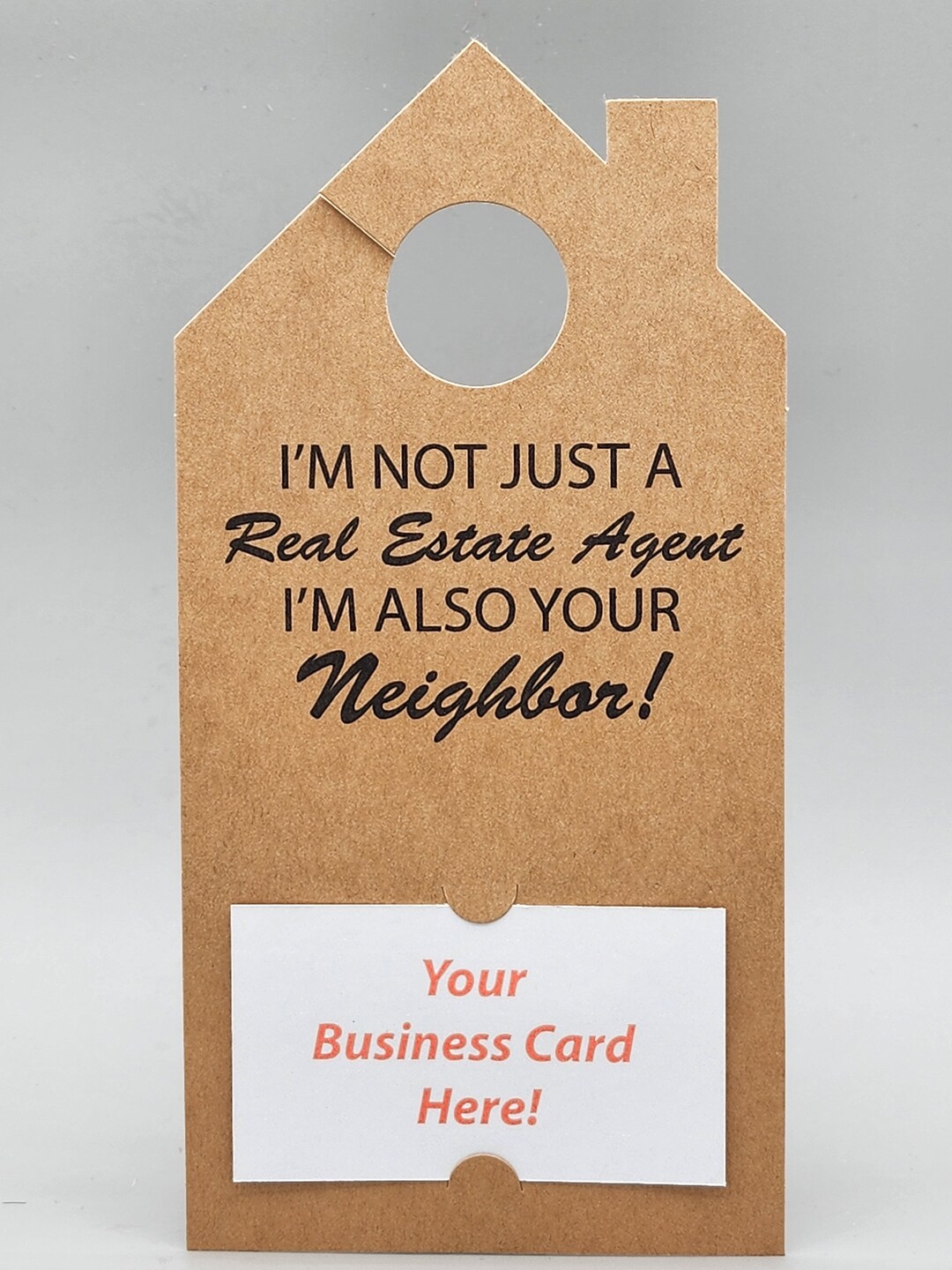 Kraft Real Estate Door Hanger 100 Pieces - Etsy