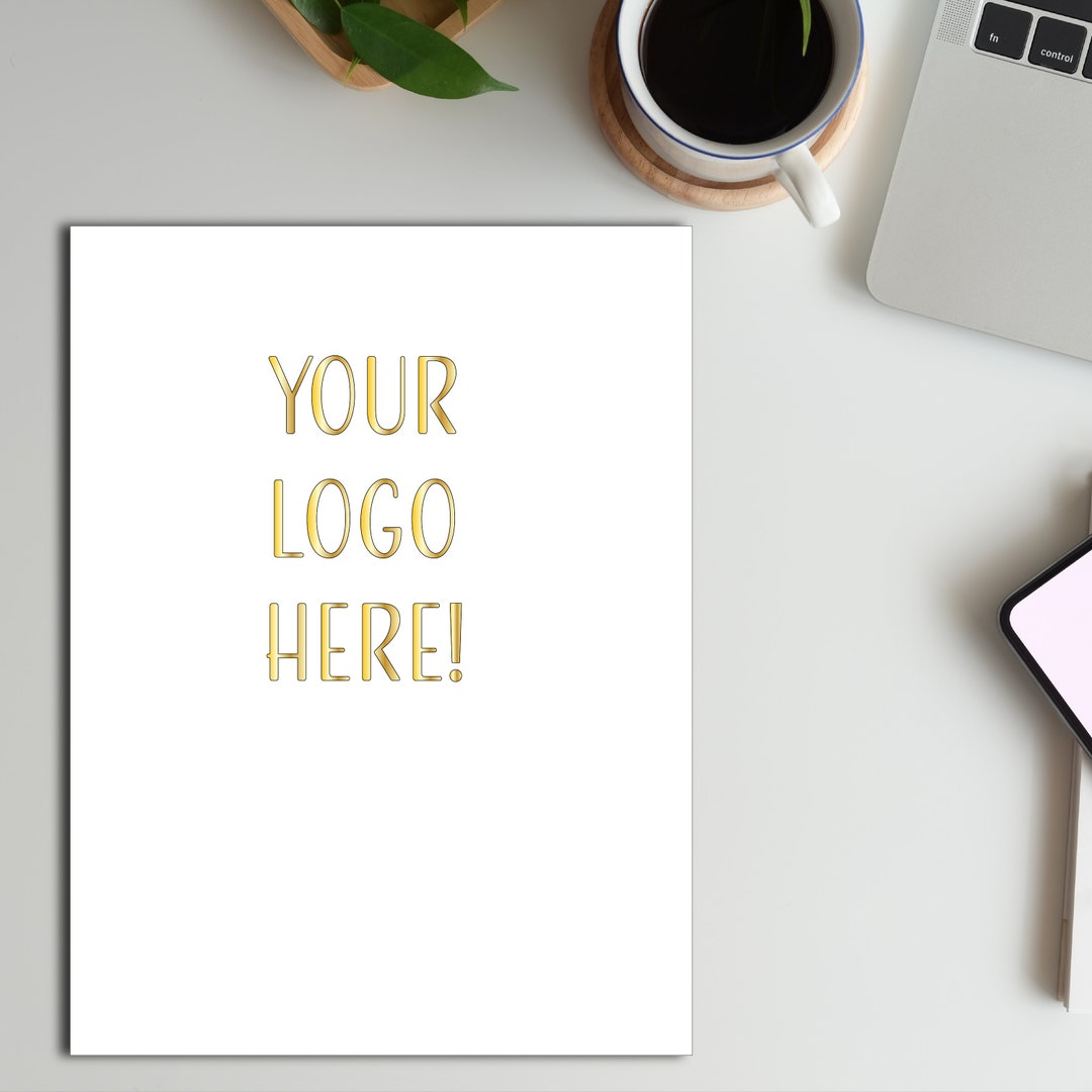 100 Custom Foil Stamped Pocket Folders, Branded Folders, Company ...
