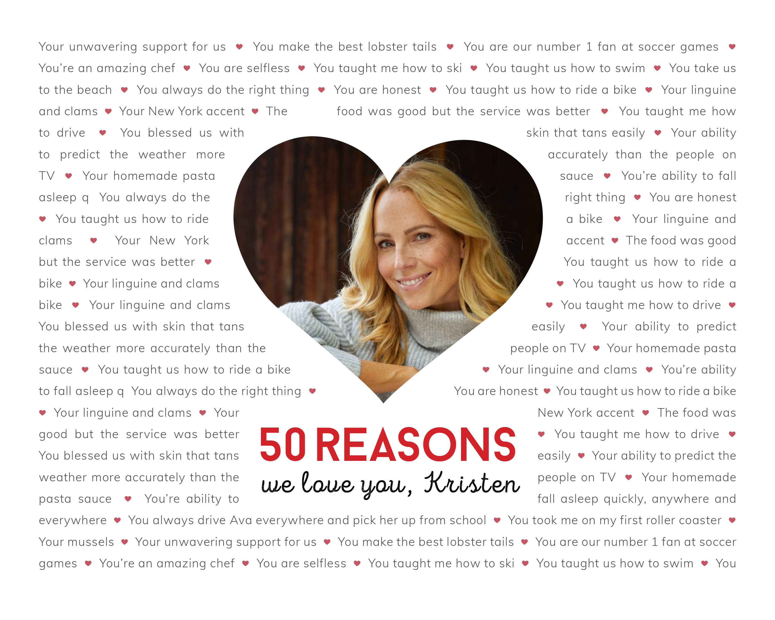 50 REASONS I Love You 50 THINGS I Love about you | Etsy