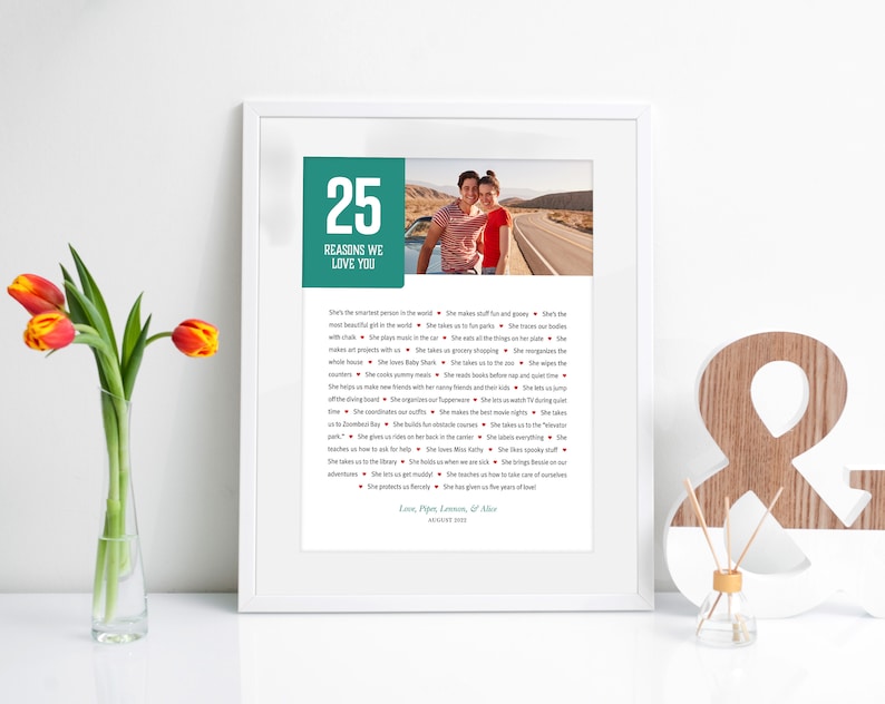 25 THINGS We Love About You 25th Birthday Gift for Daughter | Etsy