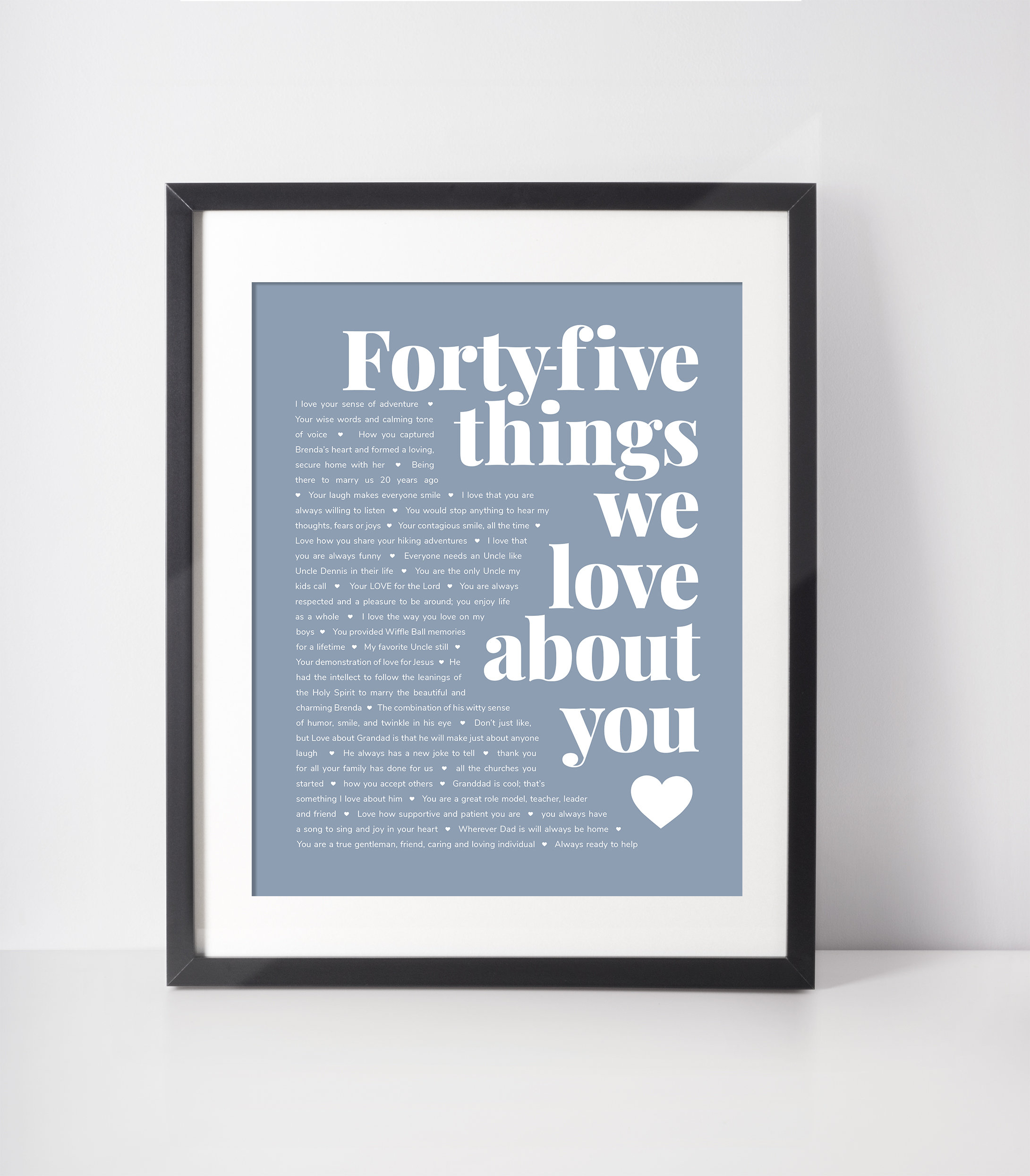 30 THINGS We Love About You; 30th Birthday; 30th Birthday Gifts for ...