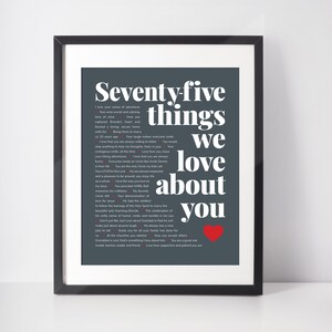25 THINGS We Love About You; 25th Birthday; Husband's 25th Birthday ...