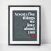 25 THINGS We Love About You; 25th Birthday; Husband's 25th Birthday ...