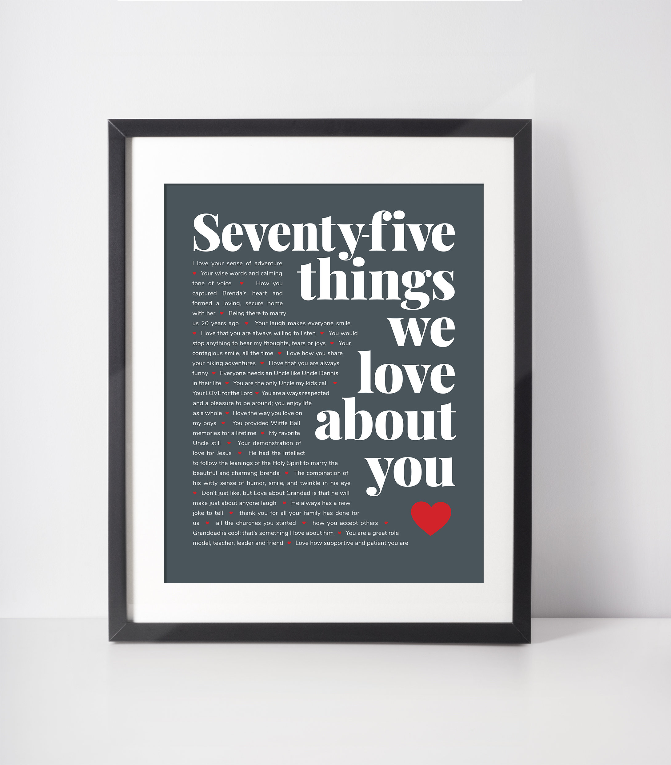 25 THINGS We Love About You; 25th Birthday; Husband's 25th Birthday ...