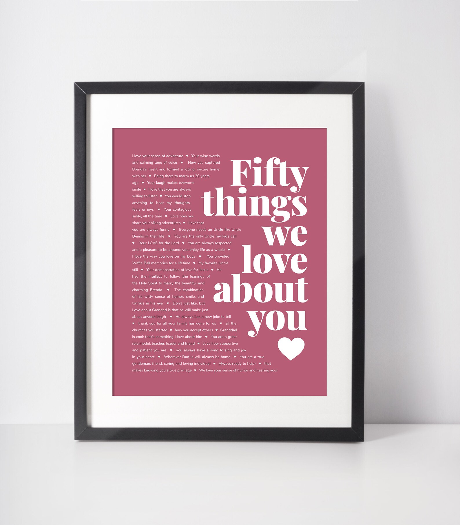 25 REASONS We Love You; 25th Birthday Gift; Daughter's 25th Birthday ...