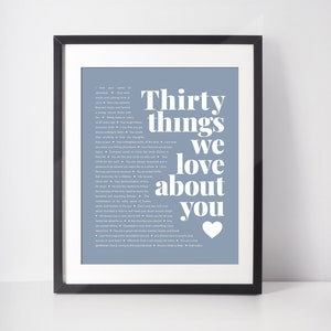 25 THINGS We Love About You; 25th Birthday Gifts for Her; Sister 25th ...