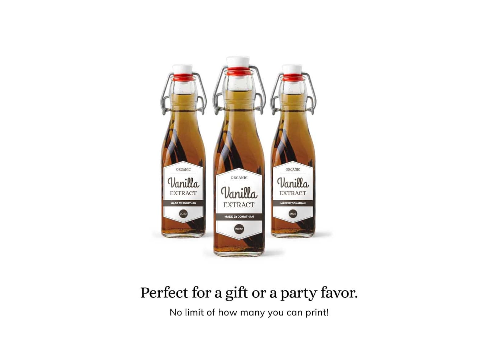 Vanilla Extract Labels Template Printable Gift Sticker - Etsy