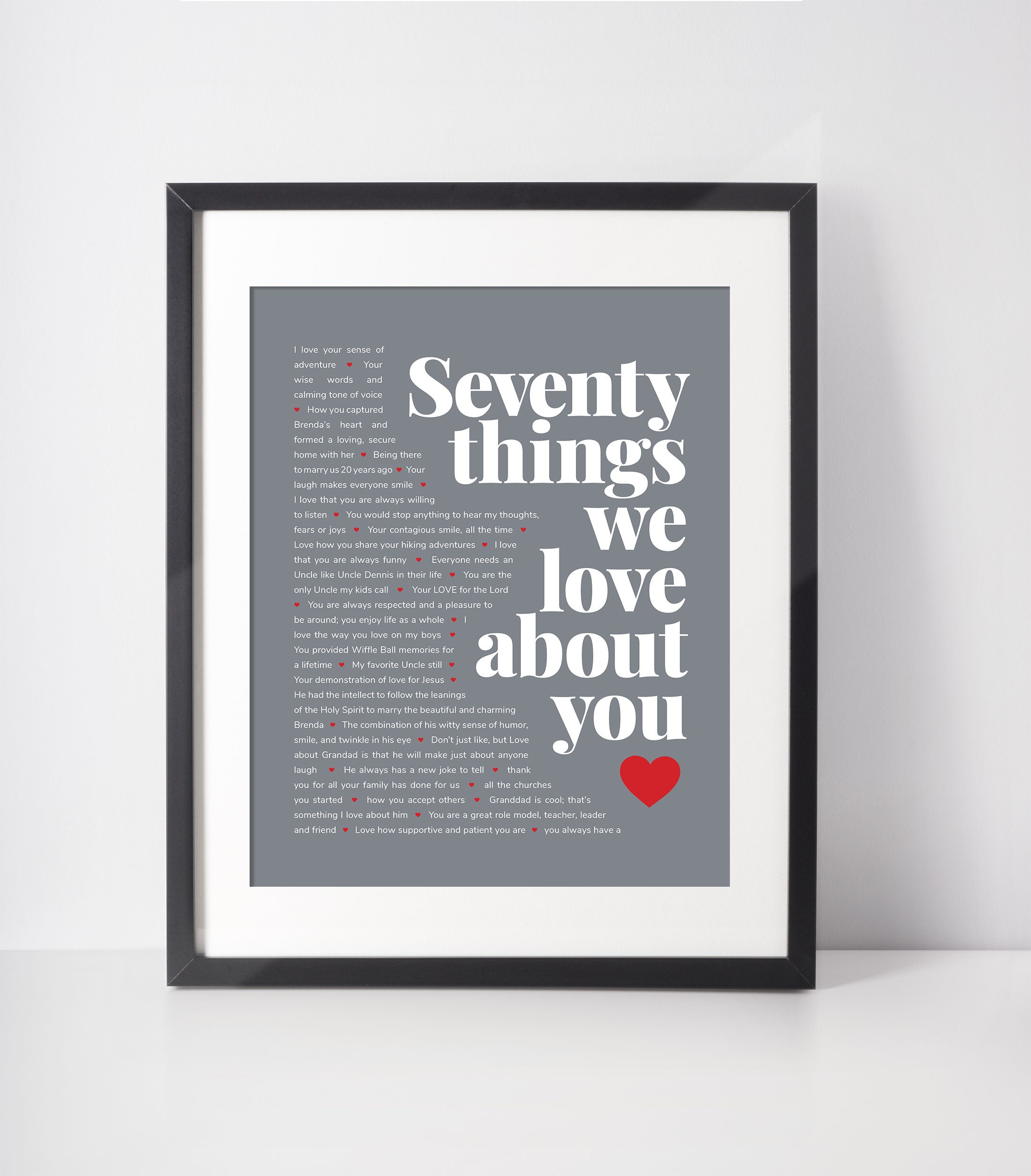 25 THINGS We Love About You; 25th Birthday; Husband's 25th Birthday ...