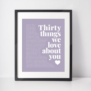 25 THINGS We Love About You; 25th Birthday; Sister's 25th; Friend's ...