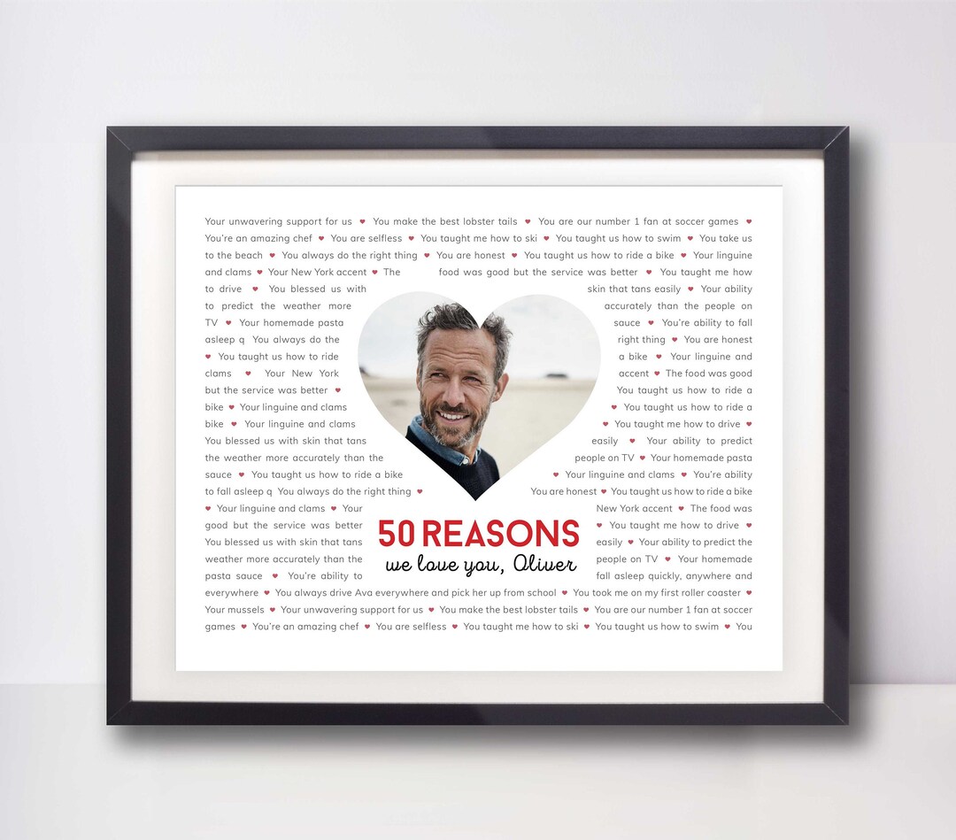 50 REASONS I Love You; 50 THINGS I Love About You; Boyfriend's 50th ...