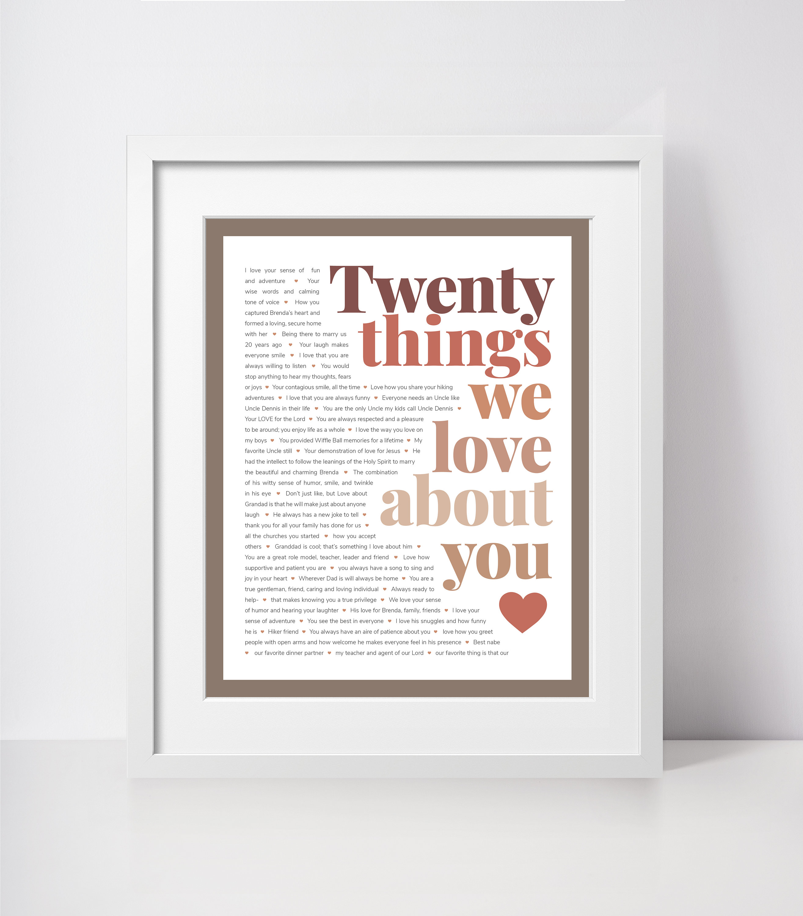 20 THINGS We Love About You; 20th Birthday; Sister 20th Birthday; 20th ...