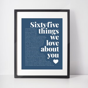 25 THINGS We Love About You; 25th Birthday; Husband's 25th Birthday ...