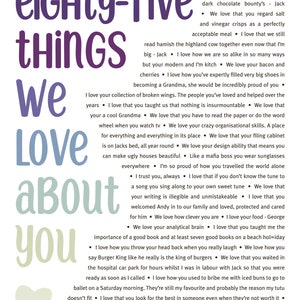 100 REASONS We Love You; Personalized 100 Things We Love About You ...