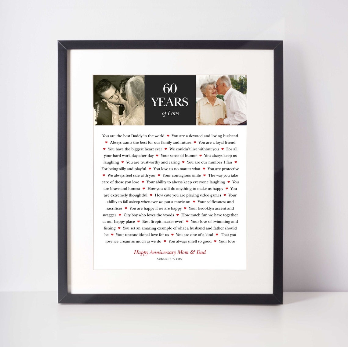 60th Wedding Anniversary 60th Diamond Wedding Anniversary - Etsy