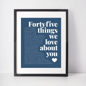 25 THINGS We Love About You; 25th Birthday; Sister's 25th; Friend's ...