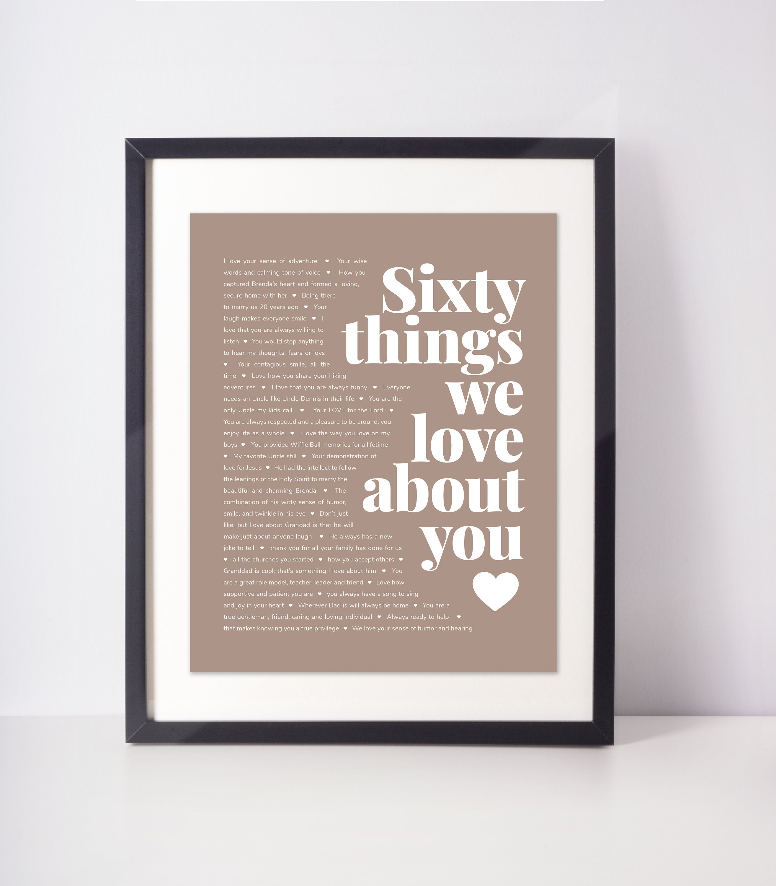 60 REASONS We Love You 60th Birthday Gifts for Woman - Etsy