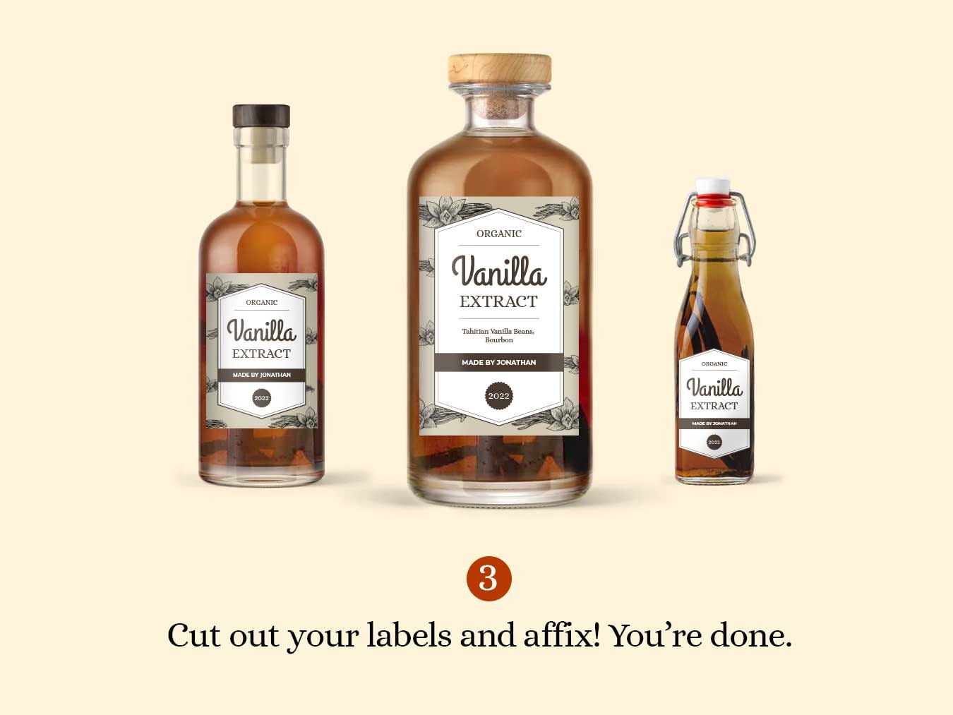 Homemade Vanilla Labels Template Custom Printable - Etsy