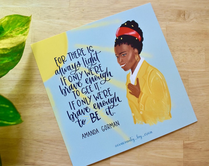 8x8 Amanda Gorman Print - Etsy