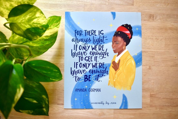 8X10 Amanda Gorman Print - Etsy
