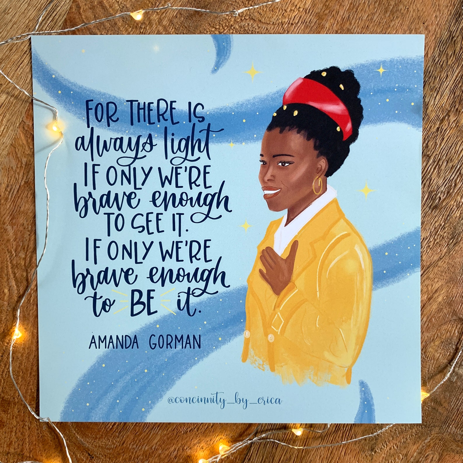 8x8 Amanda Gorman Print - Etsy