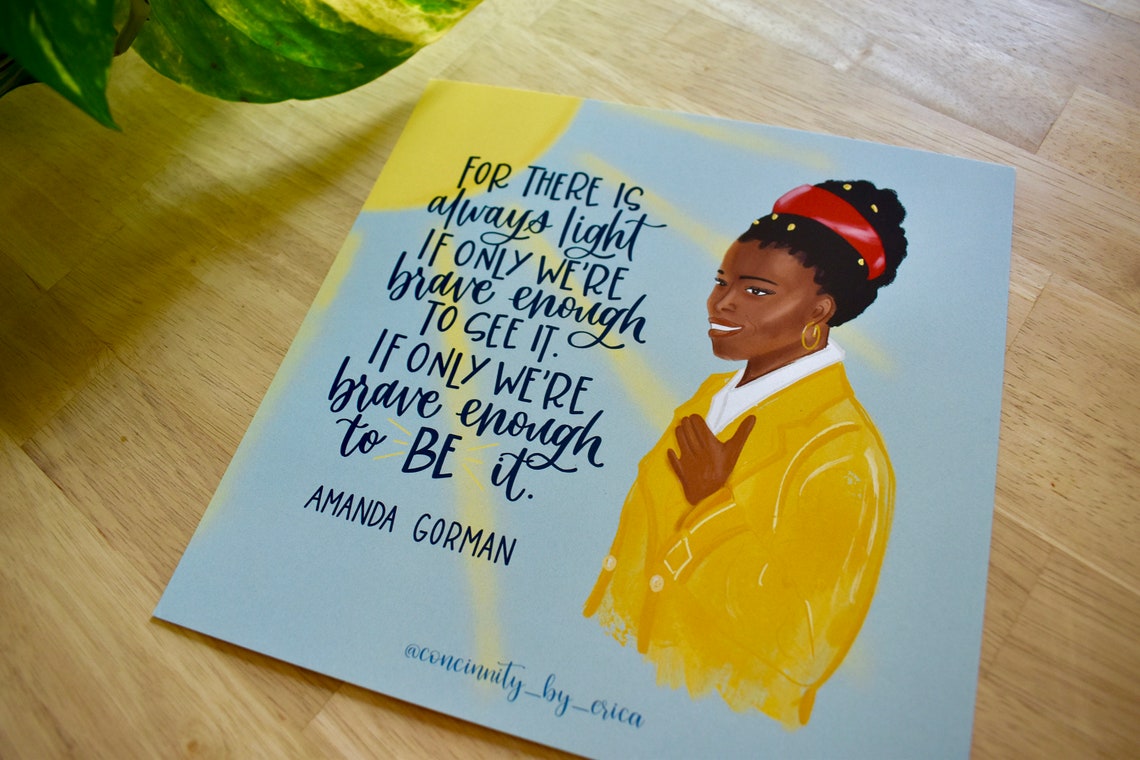 8x8 Amanda Gorman Print - Etsy