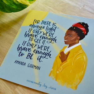 8x8 Amanda Gorman Print - Etsy