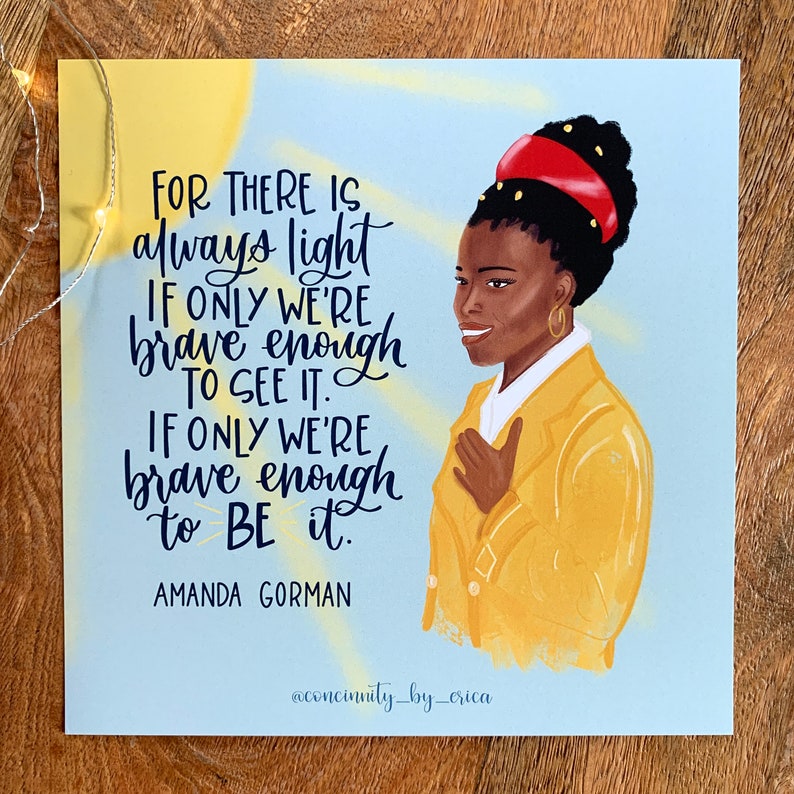 8x8 Amanda Gorman Print - Etsy