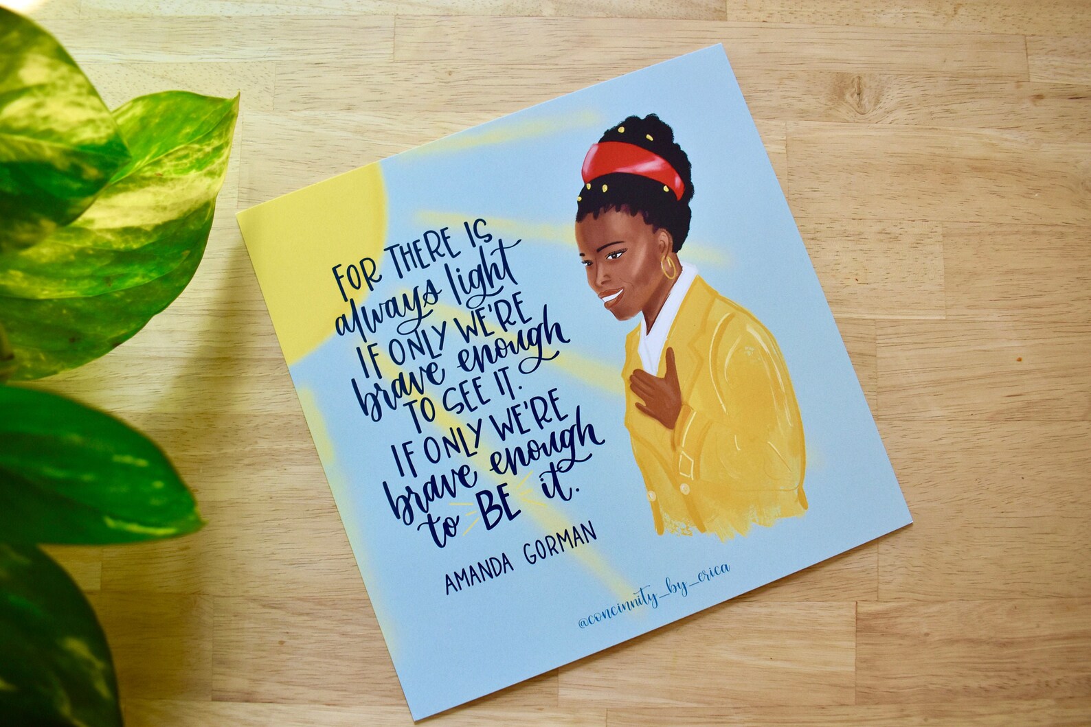 8x8 Amanda Gorman Print - Etsy