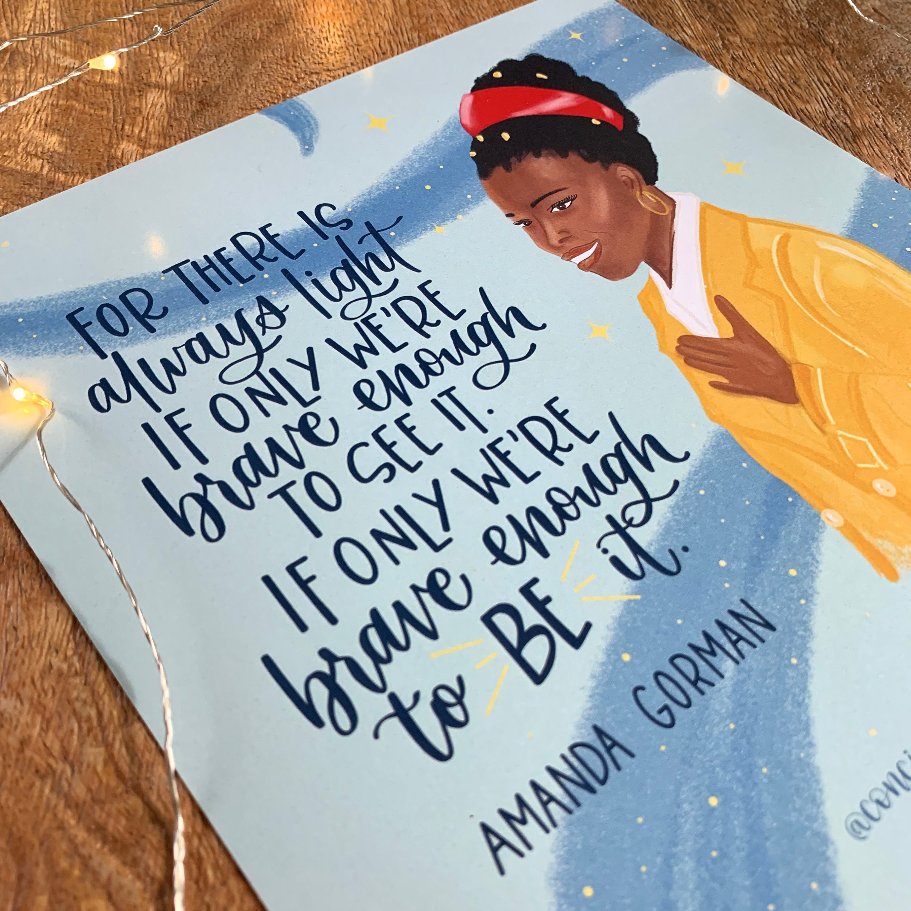 8x8 Amanda Gorman Print - Etsy