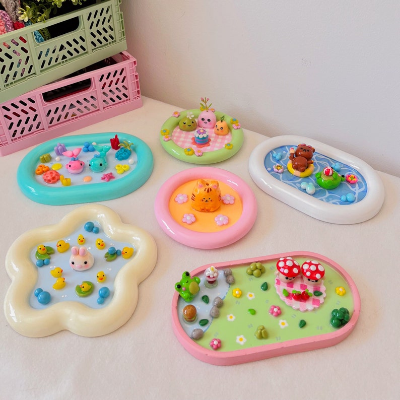 Handmade Trinket Dishes/ Kawaii Dishes Miniature/ Cute Kawaii ...