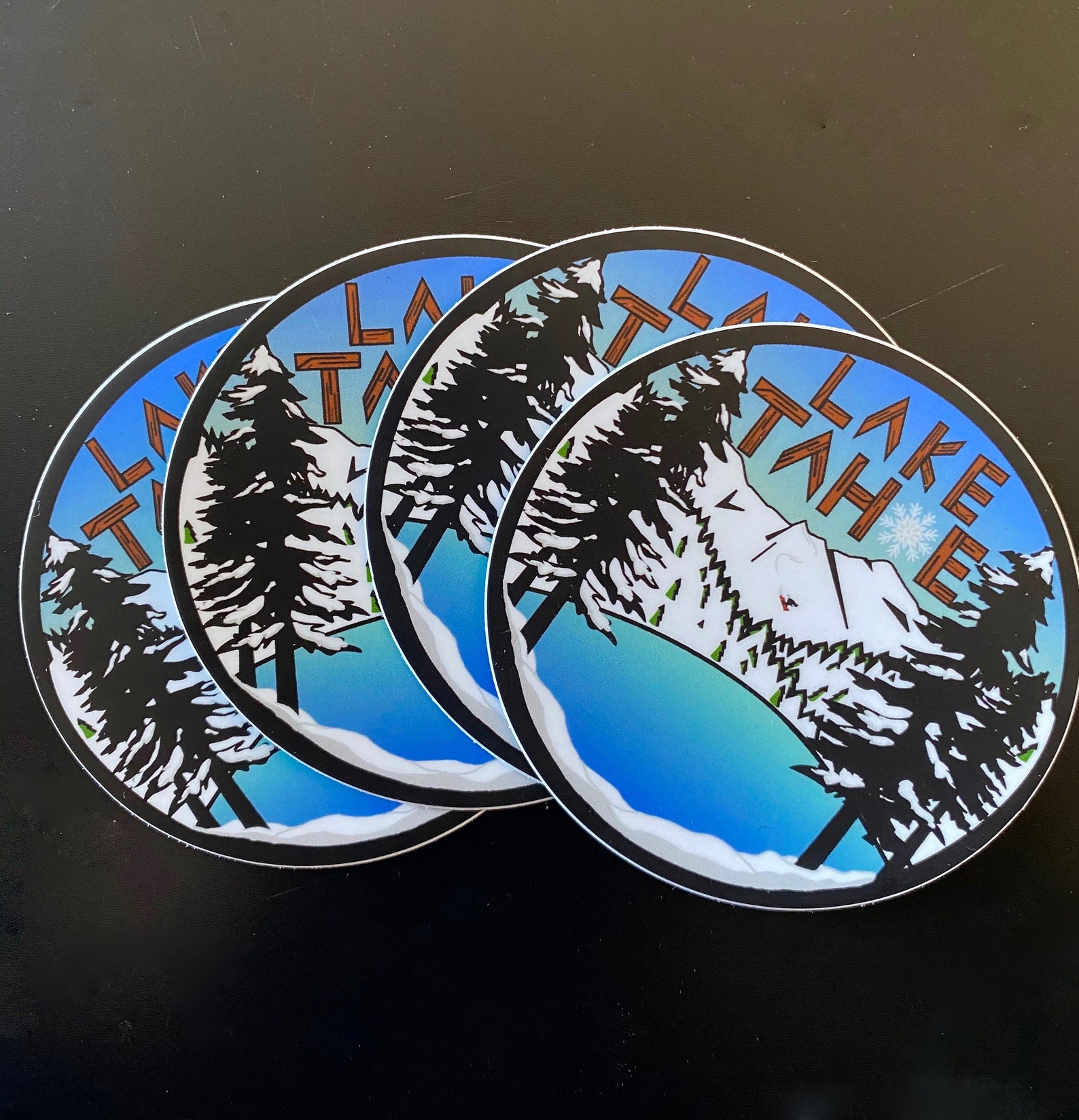 Lake Tahoe Sticker Winter 3 x 3 - Etsy España
