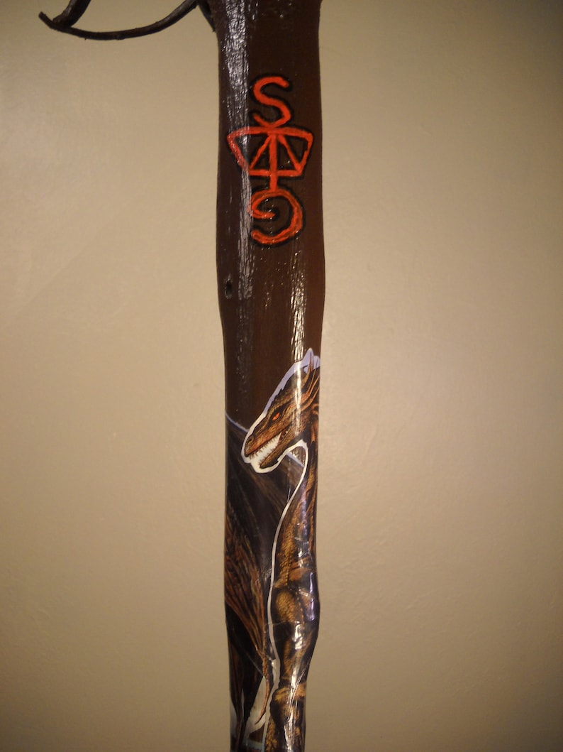 Magical Wizard Staff dragons by Mystic Stone - Etsy