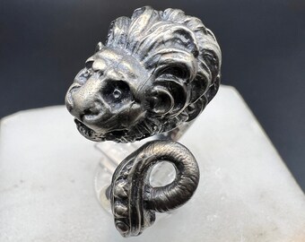 925 Artisan Chimera Etching Greek Stamp Sterling Silver Ring Signet ...