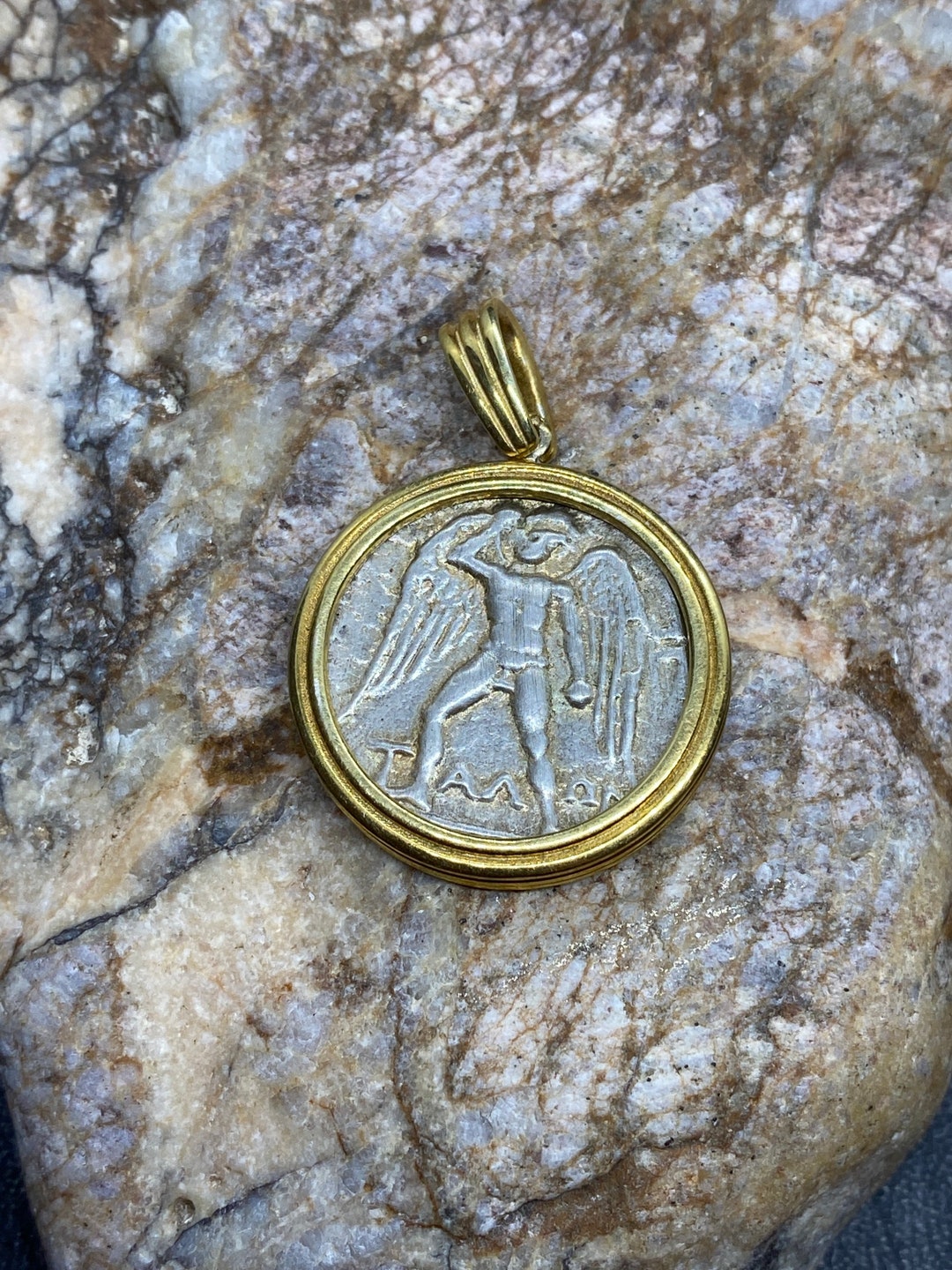 Talon Guardian Angel Ancient Greek Coin Jewelry Handmade Sterling ...