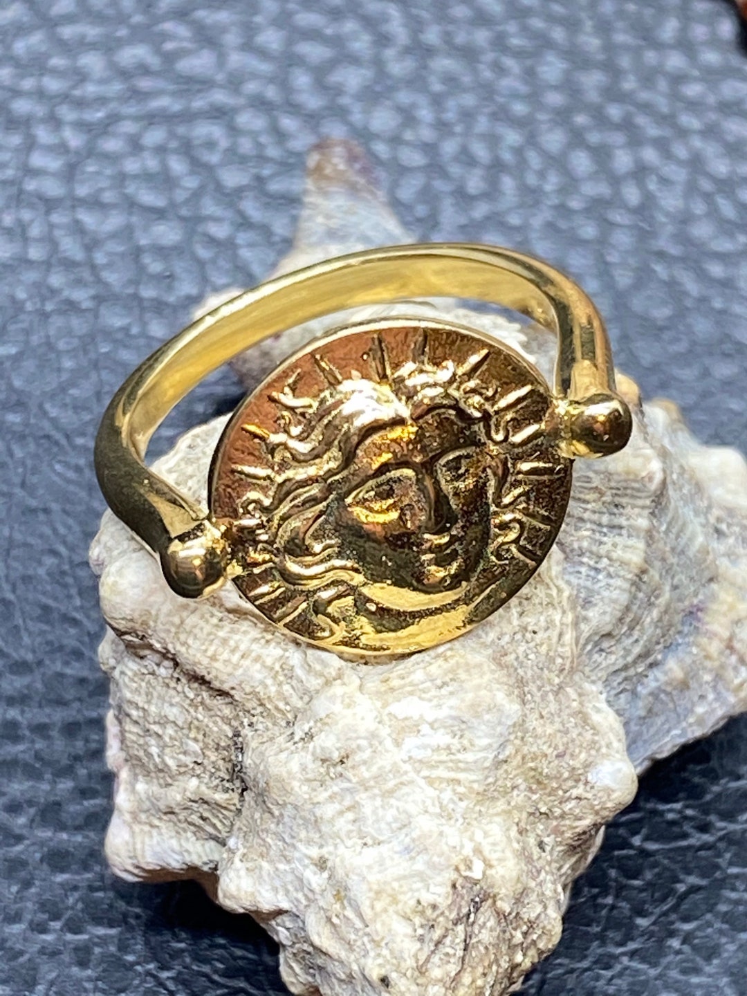 Sun God Helios Rhodes Greek Ring, Greek Jewelry, Greek Mythology ...