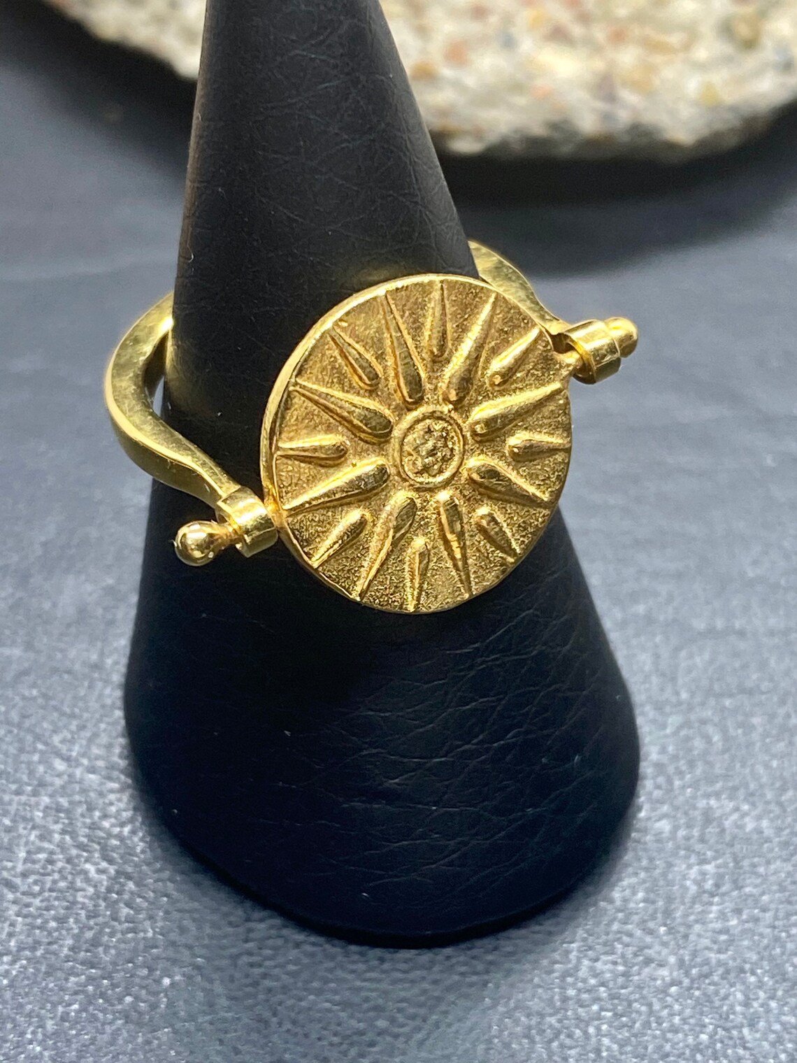 Macedonian Star Ring Vergina Sun Solar Symbol Coin Ring - Etsy