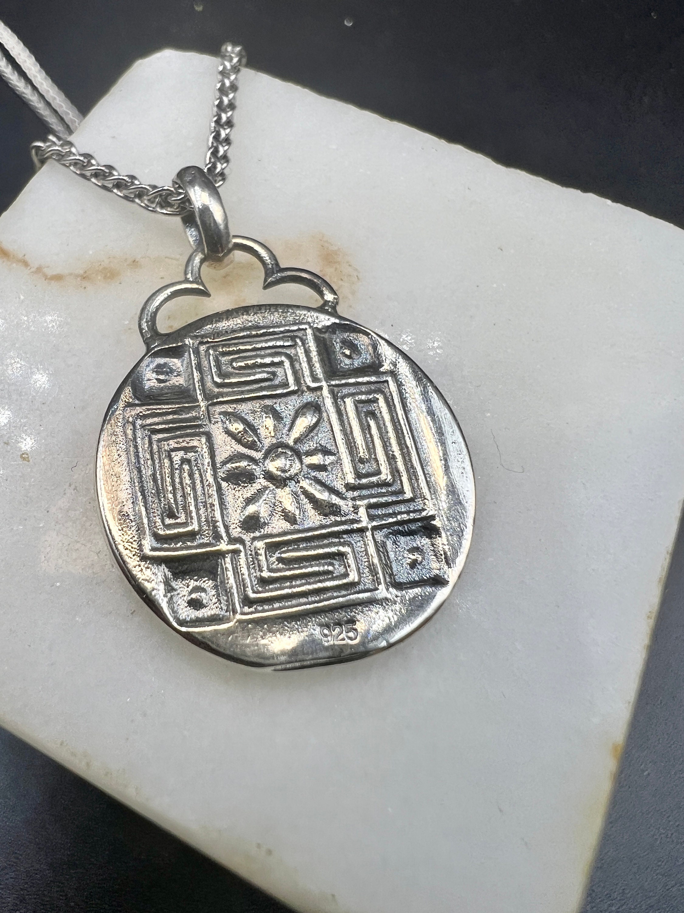 Minimalist Minotaur Labyrinth Pendant – Knossos Crete Minoan Mythology ...