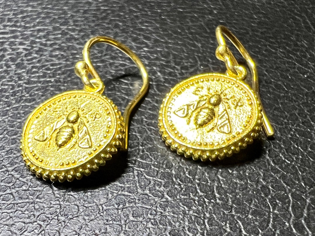 Ancient Greek Bee Goddess Artemis Earrings Handcrafted - Etsy