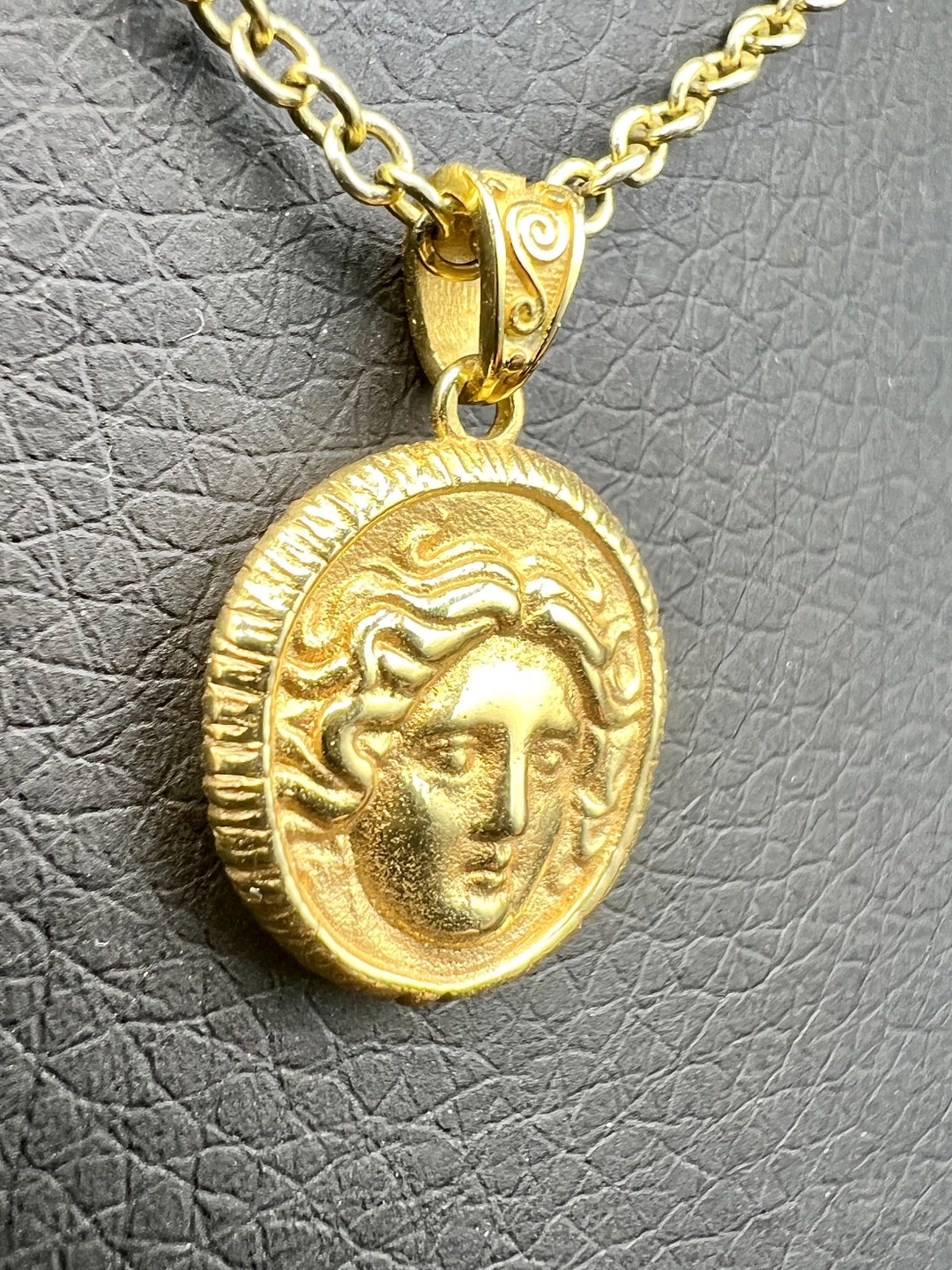 Helios God of the Sun Ancient Greek Coin Pendant Solid Gold - Etsy