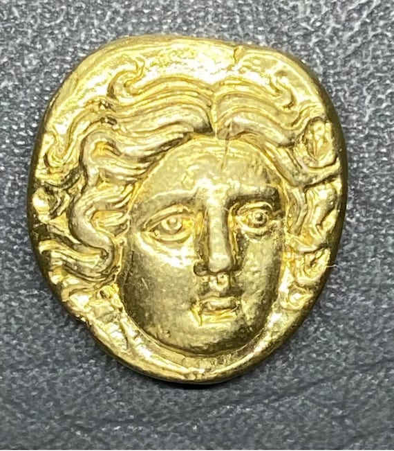 Sun God of Rhodes Ancient Greek Coin Copy the Colossus of | Etsy