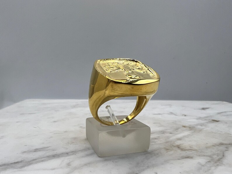 Octopus Signet Ring Bronze – Handmade Ancient Greek Coin Inspired Wax ...