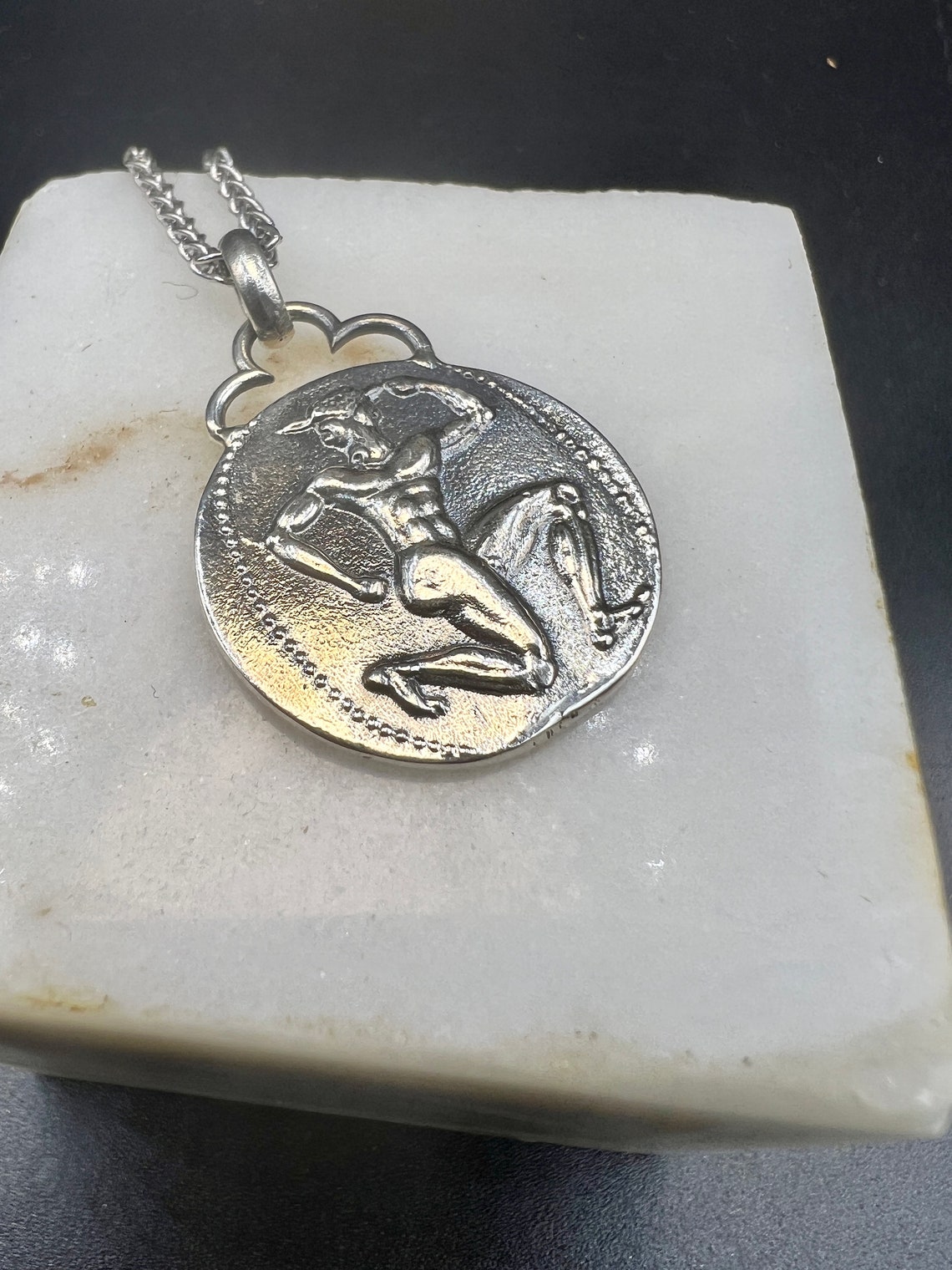 Minotaur Labyrinth of Knossos Crete Minoan Mythology Ancient Greek Coin ...