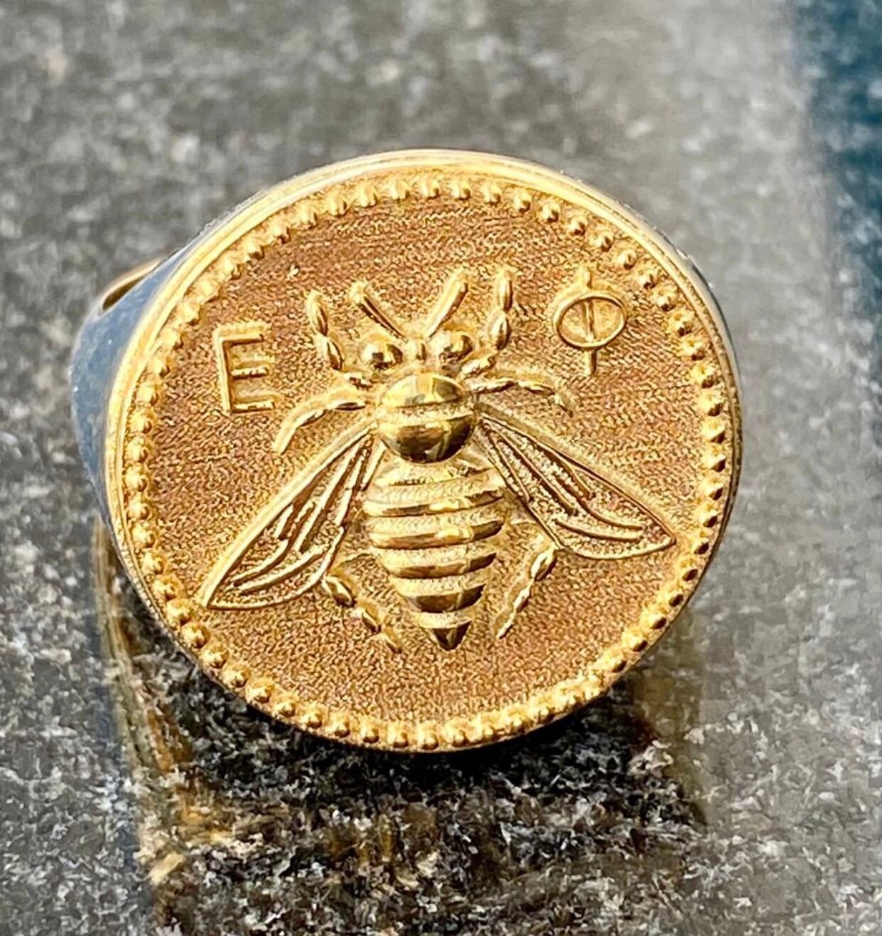 Ancient Greek Sacred Bee Goddess Medallion Coin Ring Bee | Etsy