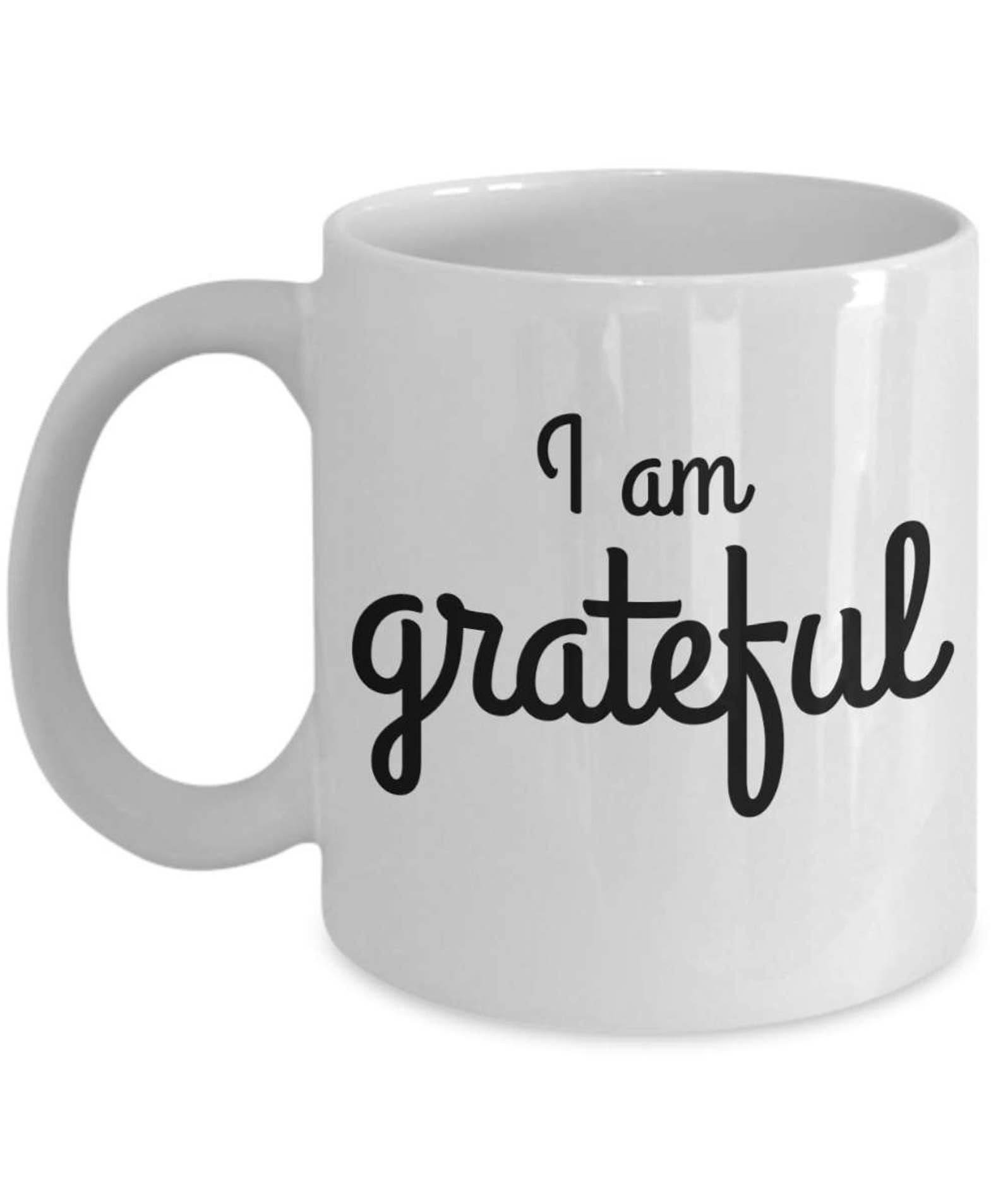 I am grateful coffee mug I am grateful mug grateful mug | Etsy