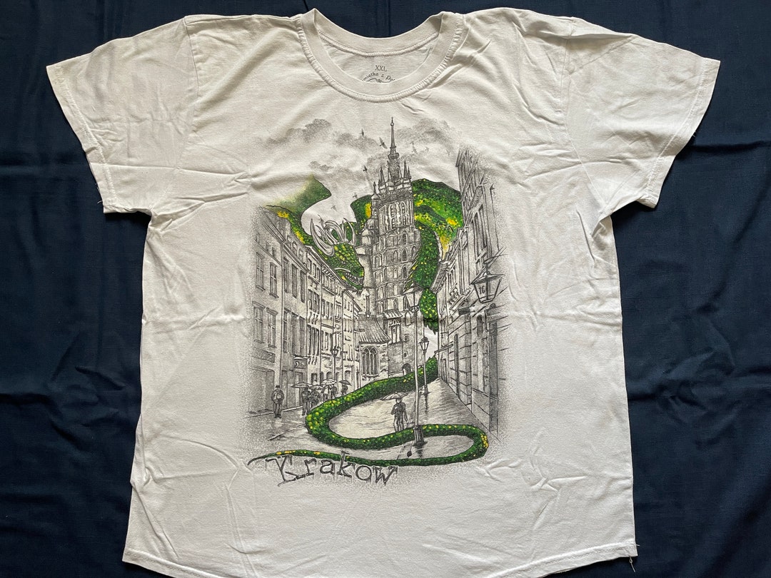 Krakow Souvenir Shirt-poland-wawel Dragon-polska - Etsy